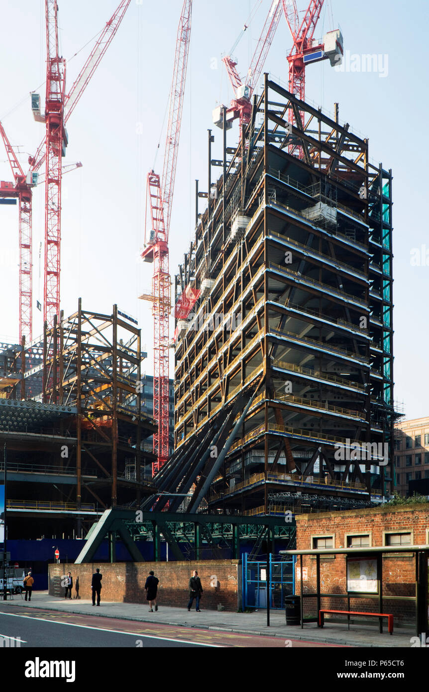 Early stages of construction of Broadgate Tower, London, UK Stock Photo ...