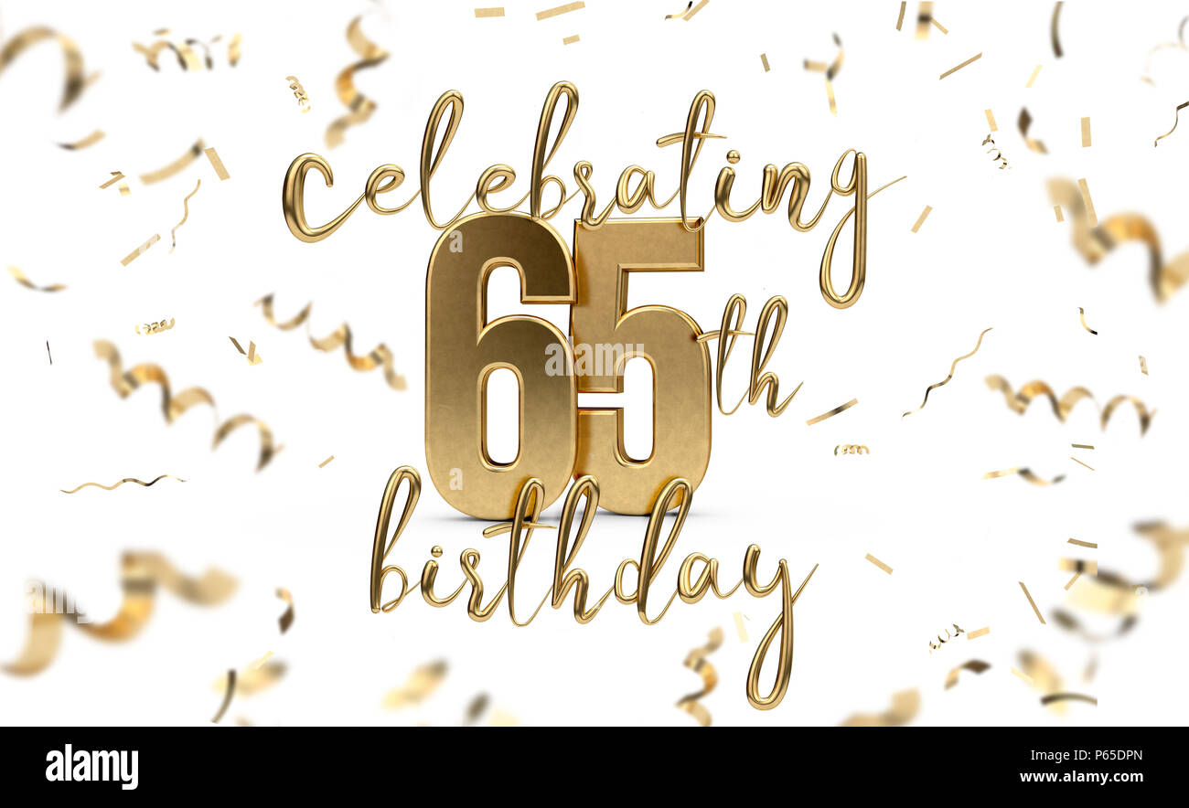 Happy birthday 65th birthday Cut Out Stock Images & Pictures - Alamy