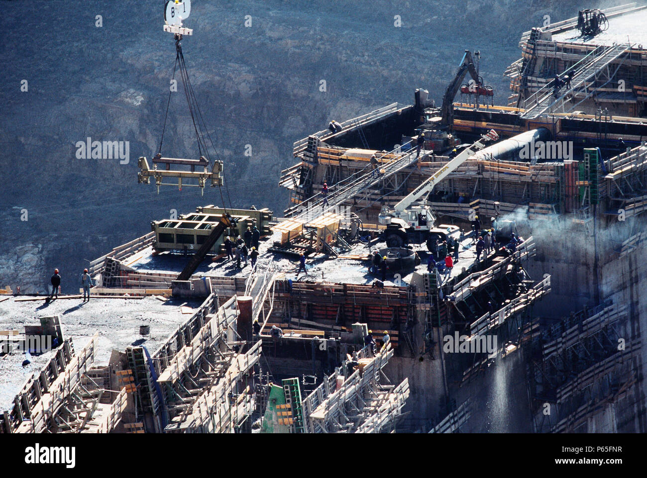 The Katse Dam, part of the Lesotho Highlands Water Project, is a ...