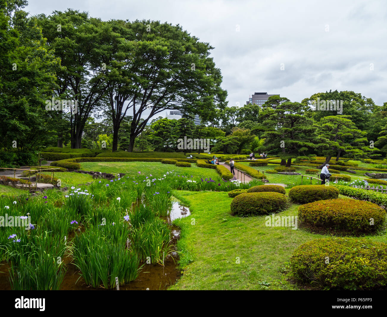 Imperial Palace Park in Tokyo - TOKYO / JAPAN - JUNE 17, 2018 Stock ...