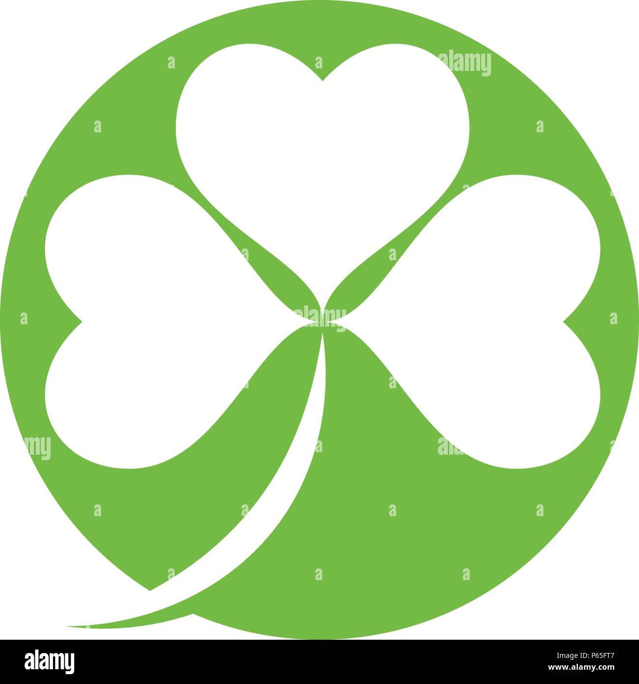 Green Clover Leaf Logo Template Design Vector Stock Vector Image & Art ...