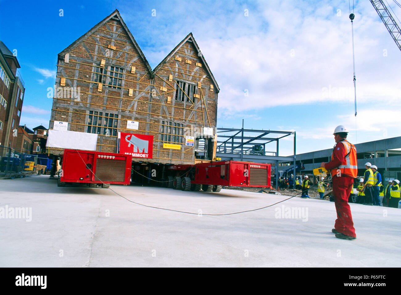 Lifting and moving intact a 15th century listed historic building to a ...