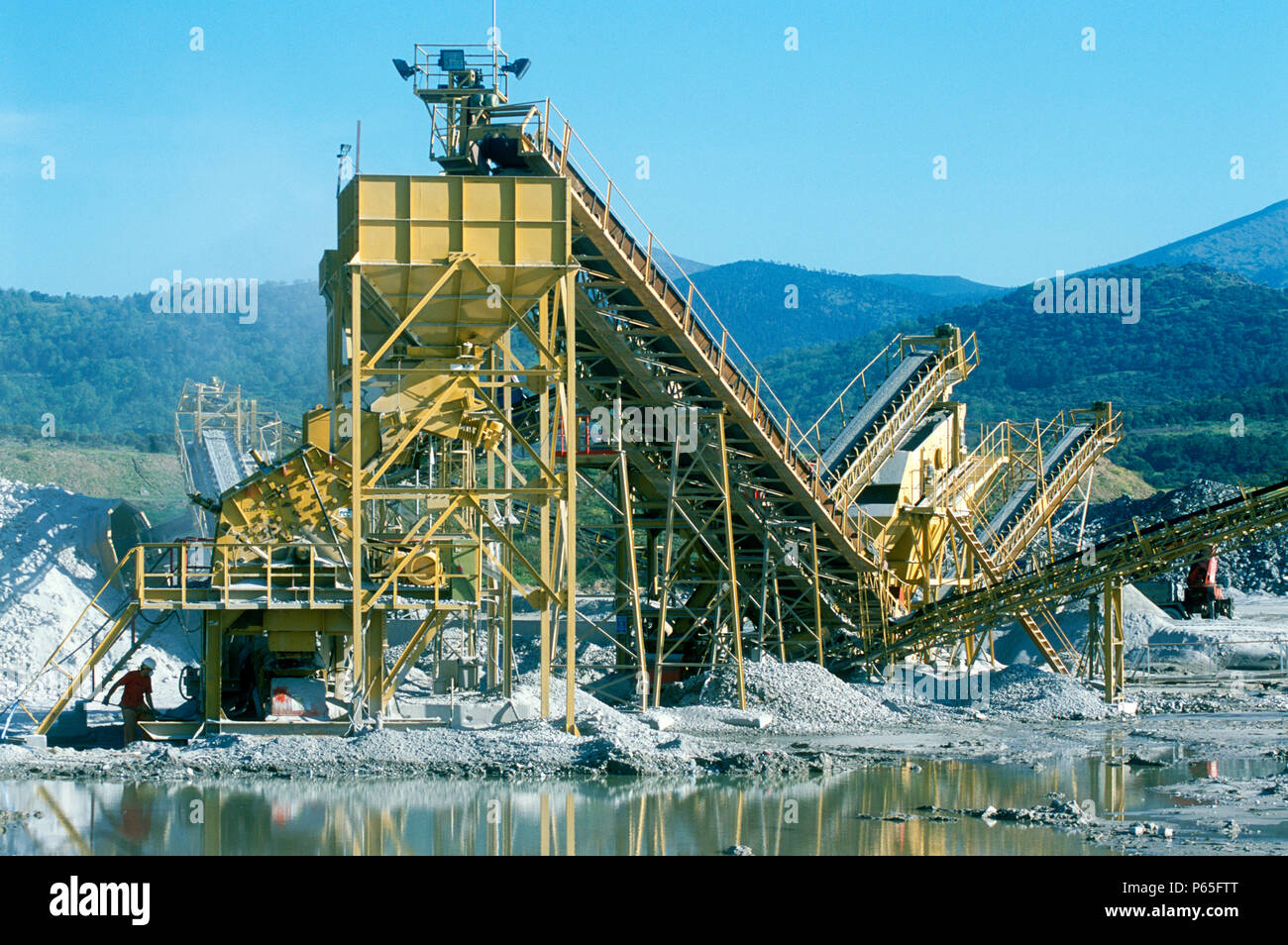 Large conveyor belt on a quarry Stock Photo - Alamy