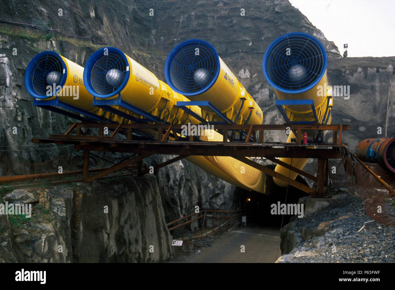 Ventilation system at tunnel entrance of a gas cavern, Ningbo, China ...