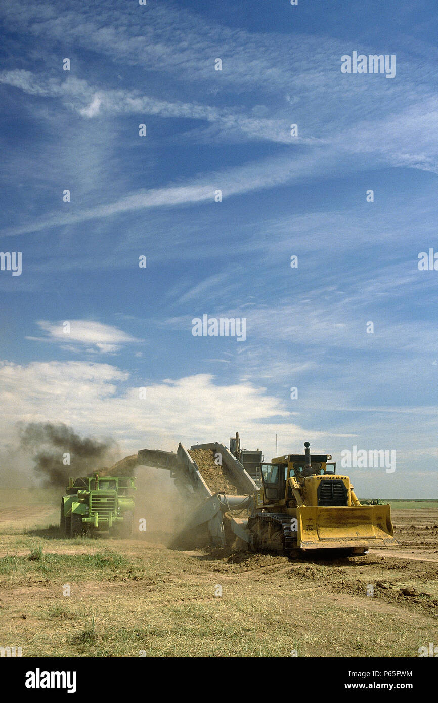 Bulldozer removing topsoil Stock Photo - Alamy