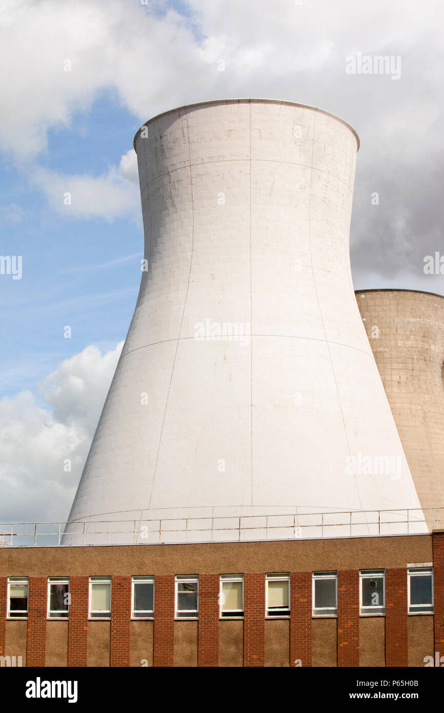 a cooling tower at the Ineos oil refinery in Grangemouth Scotland, UK ...