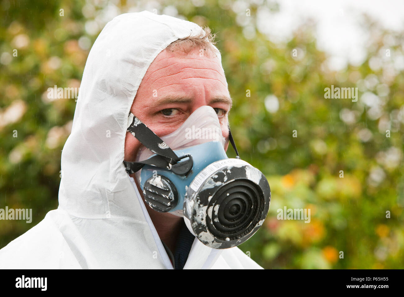 A specialist asbestos removal company removing asbestos from a shed ...
