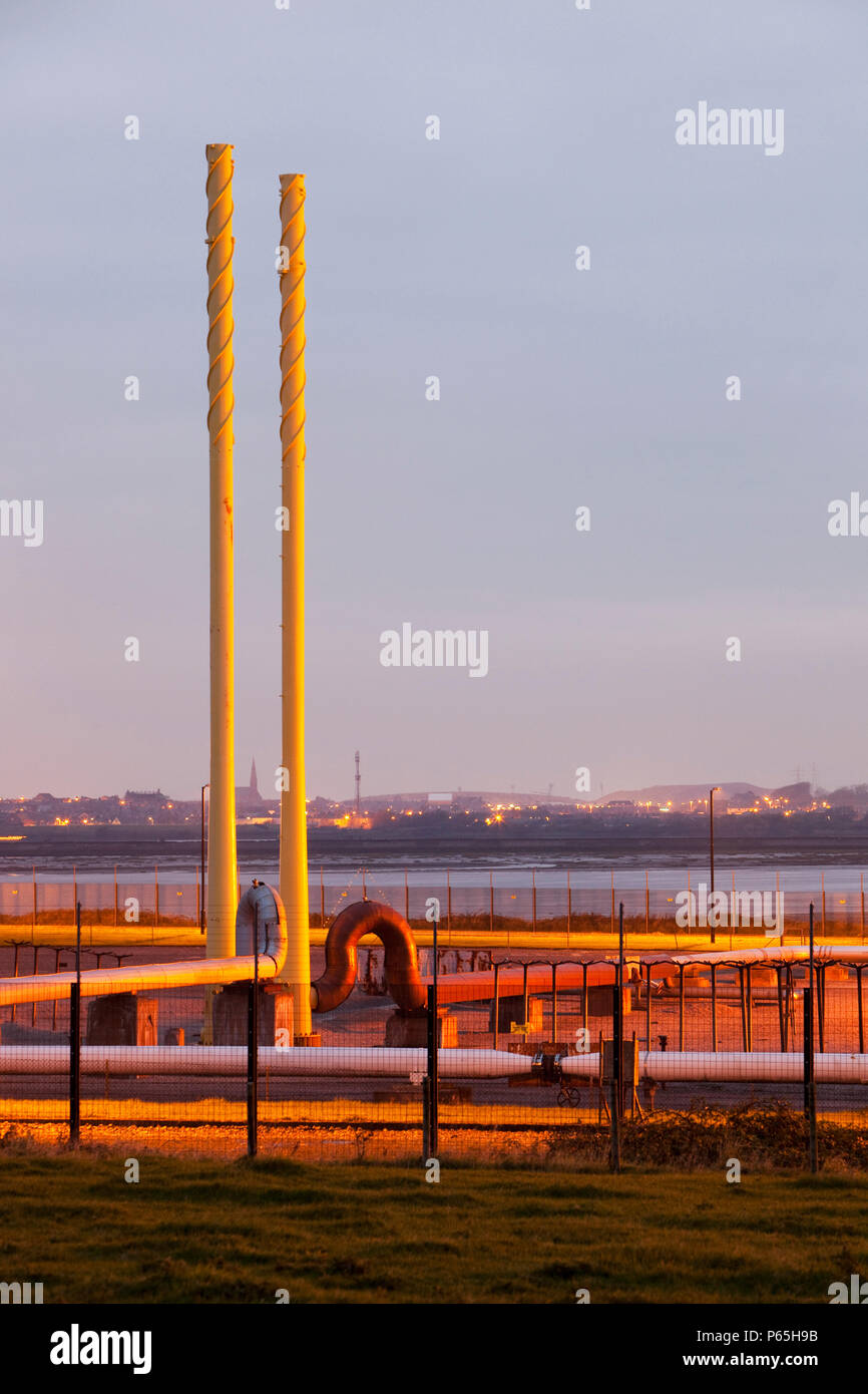 Centrica's gas plant in Barrow in Furness. This plant processes gas ...