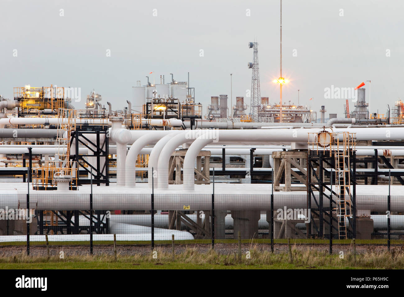 Centrica's gas plant in Barrow in Furness. This plant processes gas ...