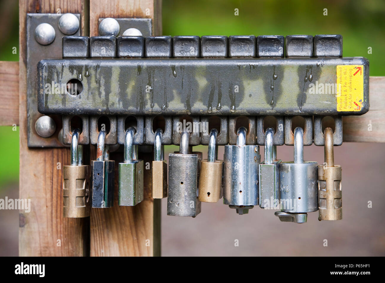 Padlocks on gate hi-res stock photography and images - Alamy