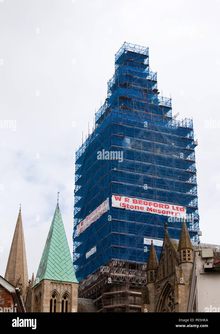 Scaffolding church spire construction hi-res stock photography and ...