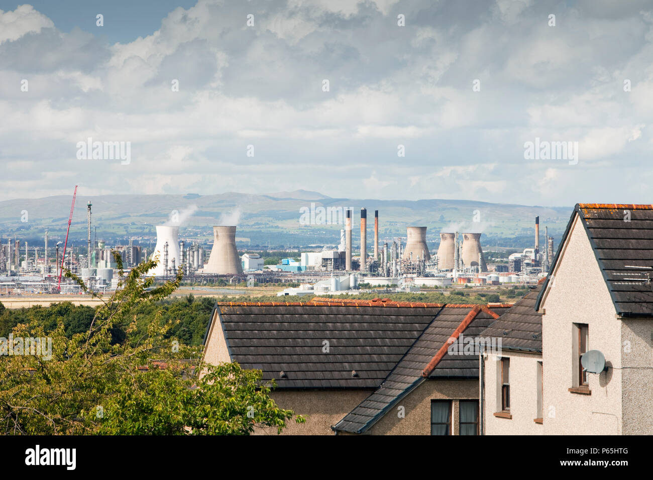 The Ineos oil refinery in Grangemouth Scotland, UK. The site is ...