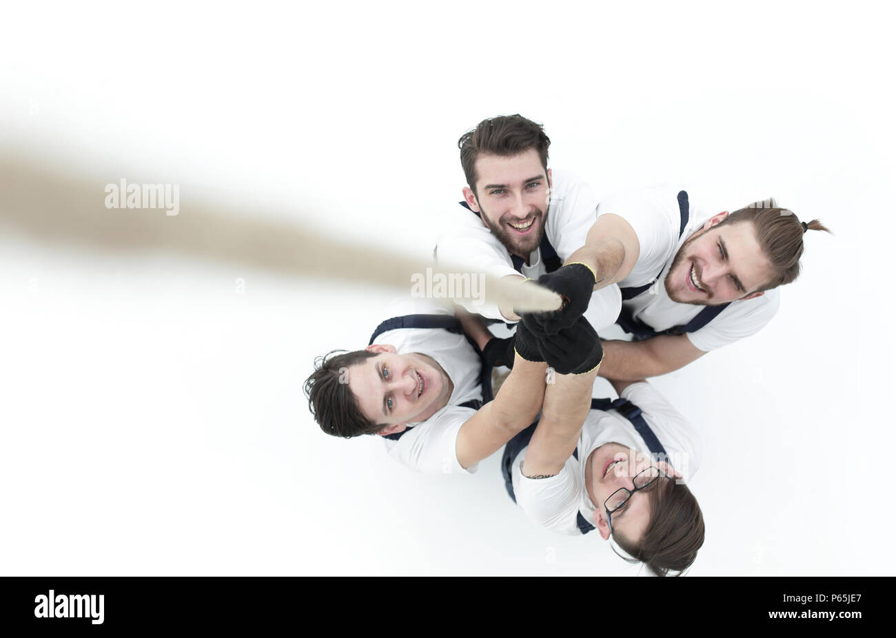 Man climbing up from Cut Out Stock Images & Pictures - Alamy