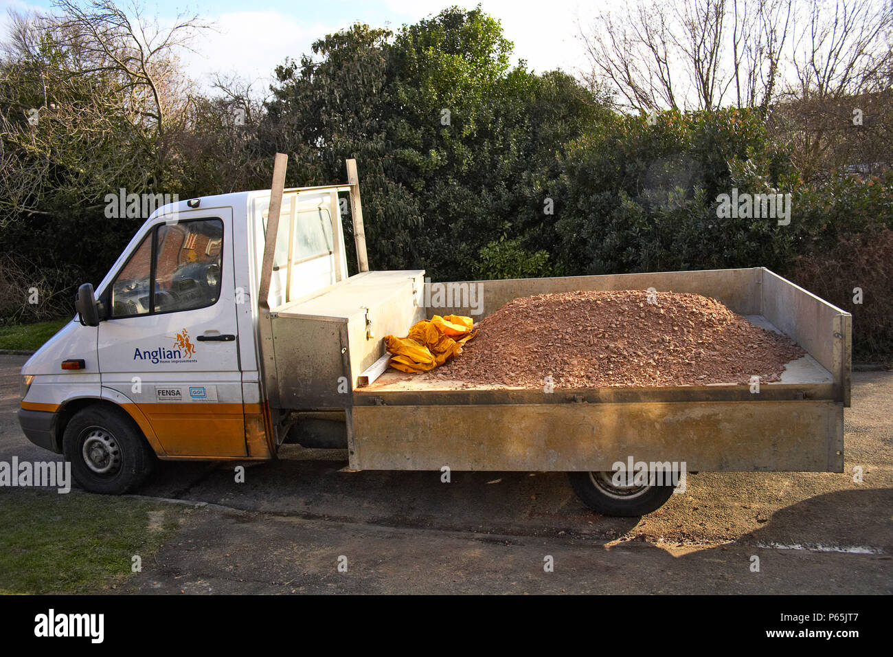 Delivery van with aggregates Stock Photo - Alamy