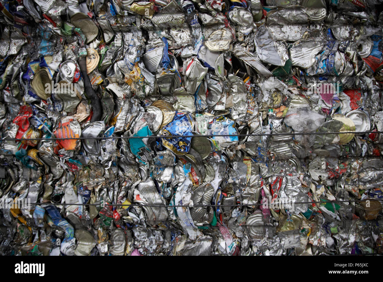 Compacted can recycling Stock Photo - Alamy