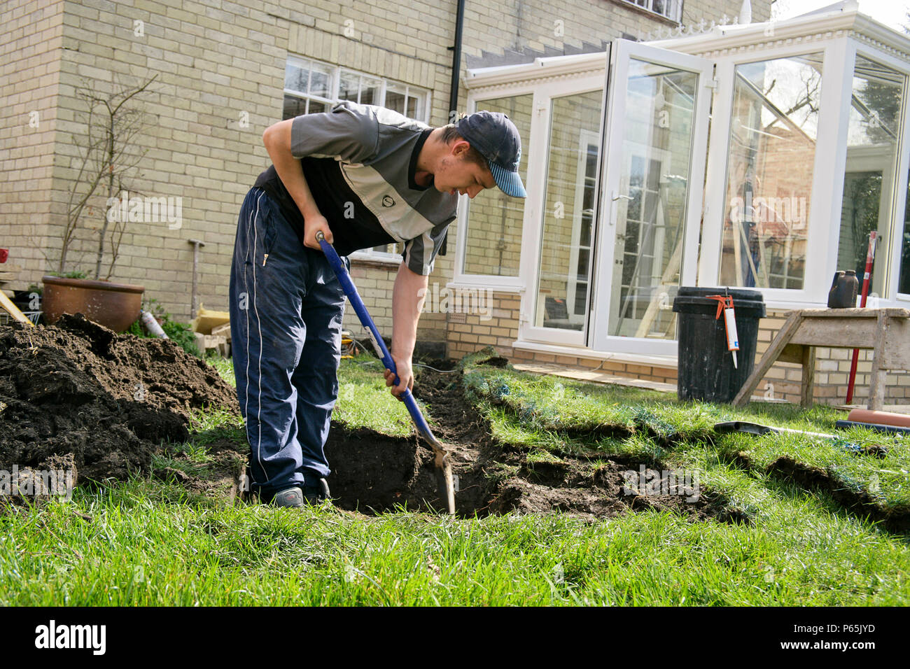 Conservatory house extension builder hi-res stock photography and ...
