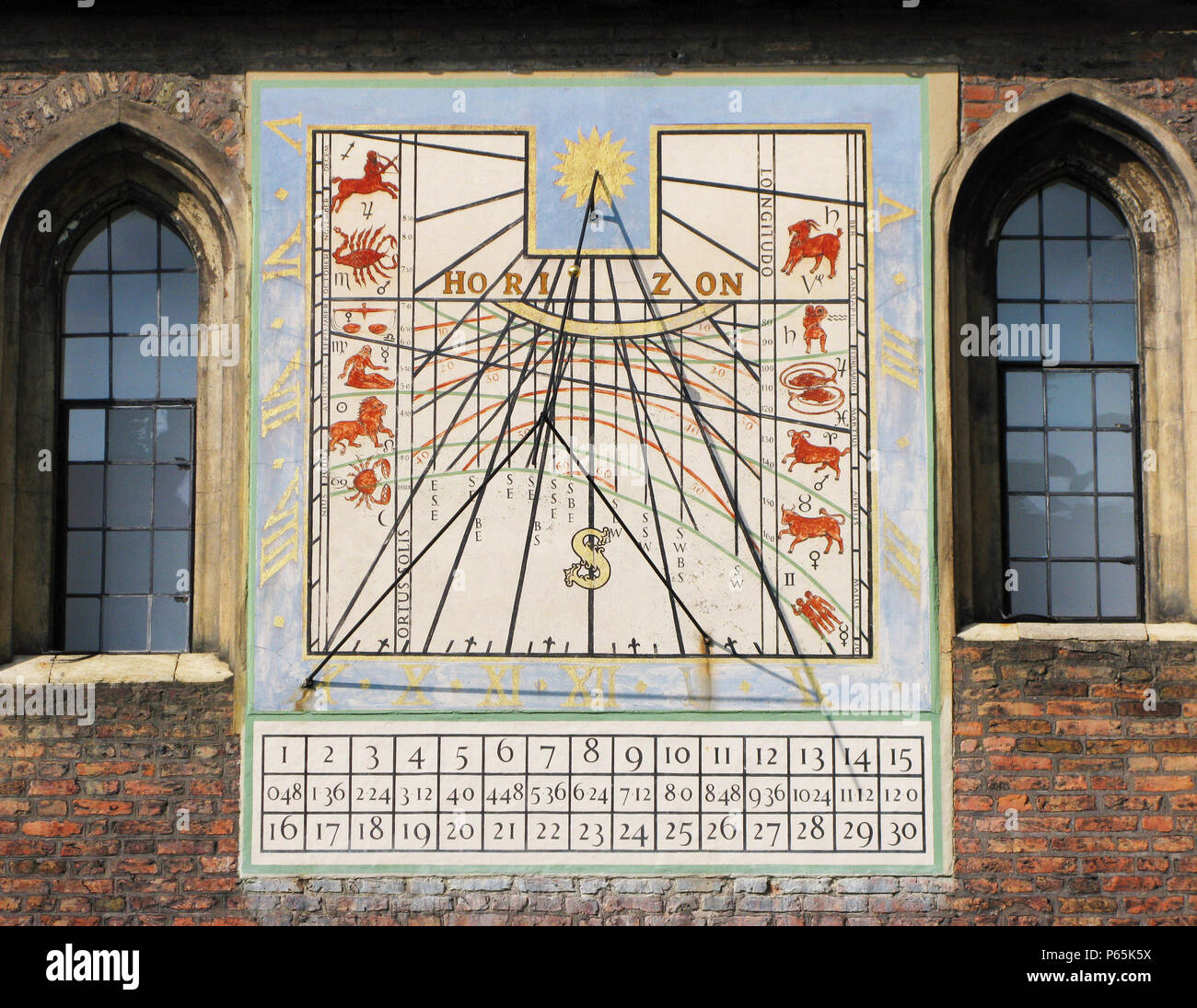 Sun dial, Cambridge Stock Photo - Alamy