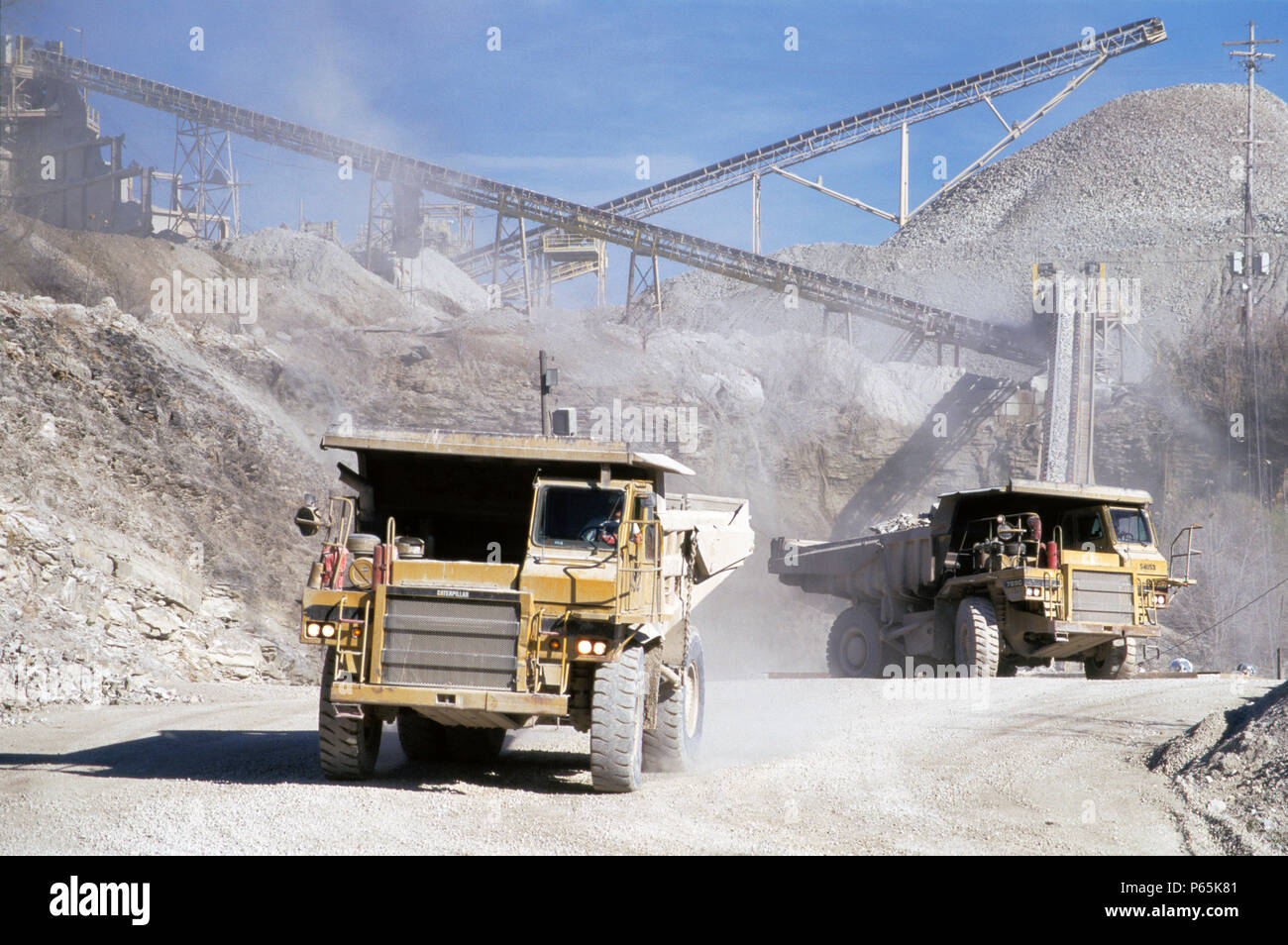 Sand and gravel extraction, Quarry, Indiana, USA Stock Photo - Alamy