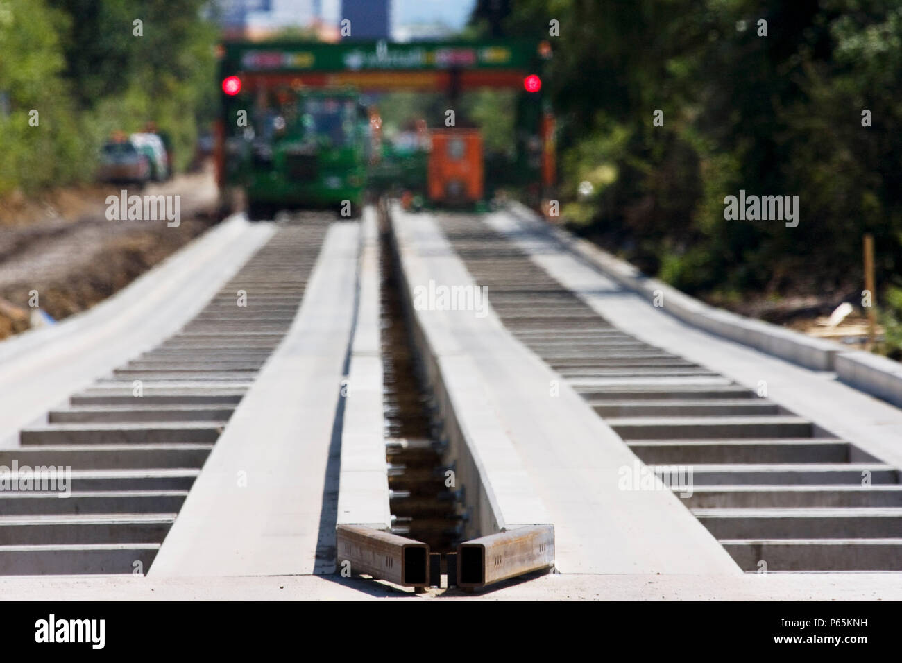 Guided Busway under construction, Cambridge, UK Stock Photo - Alamy