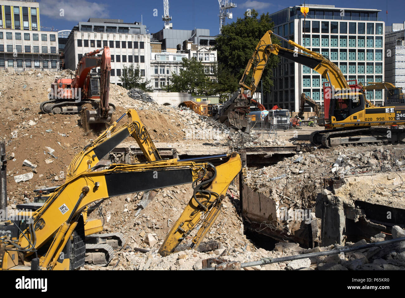 Demolition, City of London, England, UK Stock Photo - Alamy