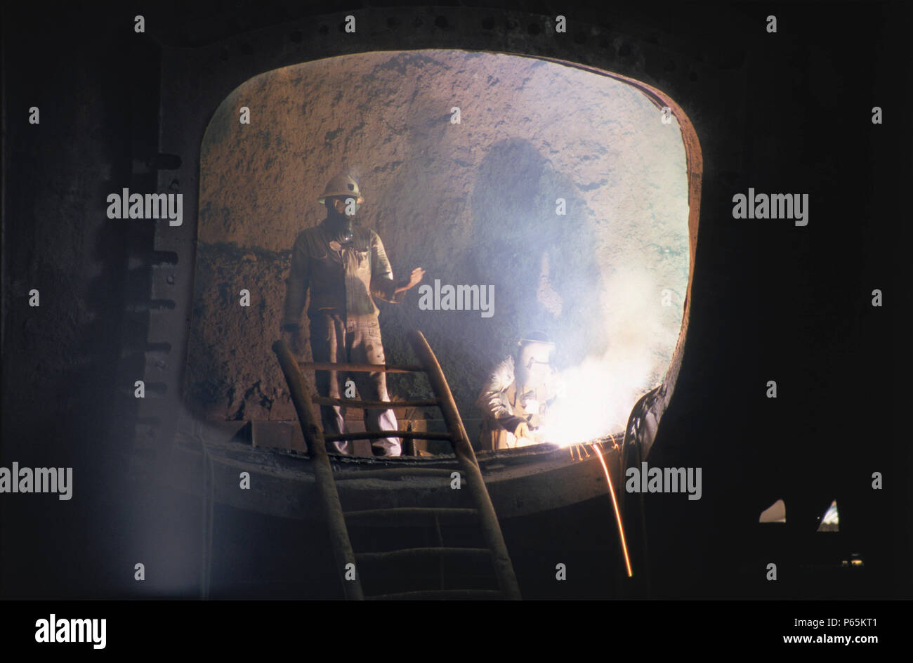 Copper refinery in Zambia, Africa Stock Photo - Alamy