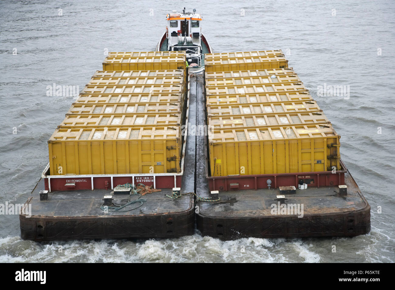 Container barge hi-res stock photography and images - Alamy