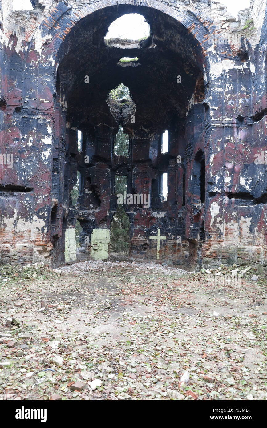 Broken church window hi-res stock photography and images - Alamy