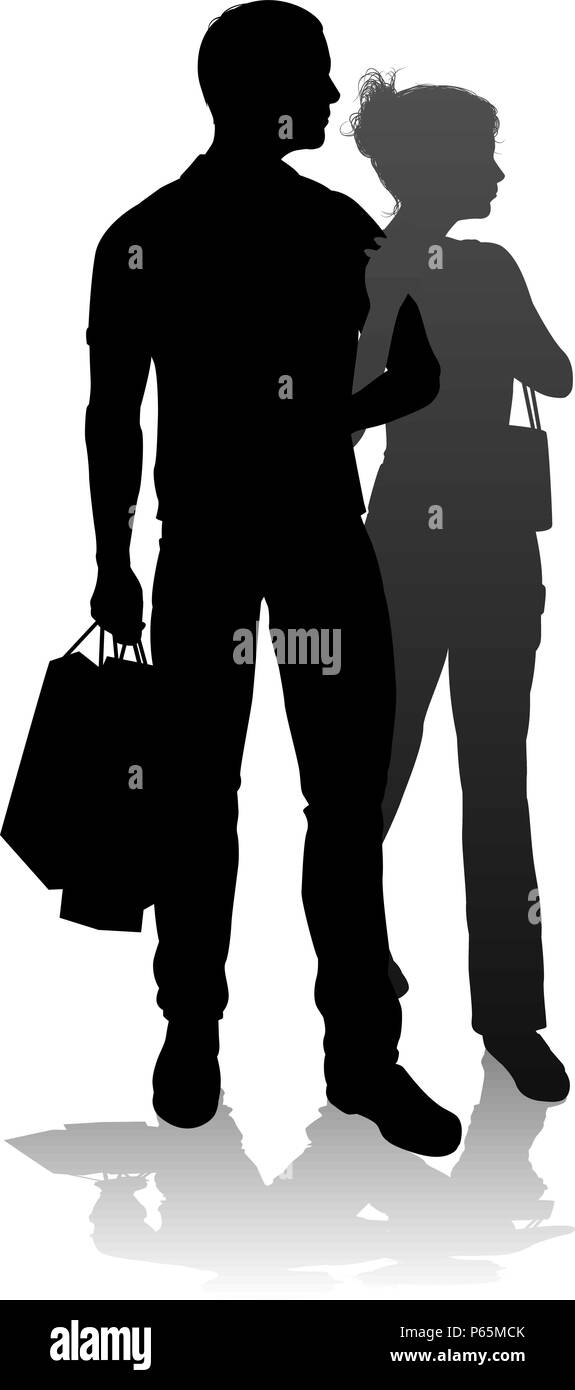 Shopping white background woman Stock Vector Images - Alamy