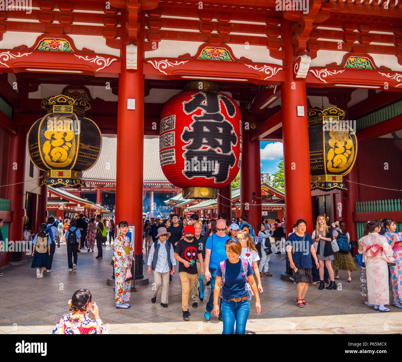 Main Hall of Sensoji Temple in Tokyo Asakusa - TOKYO / JAPAN - JUNE 19 ...