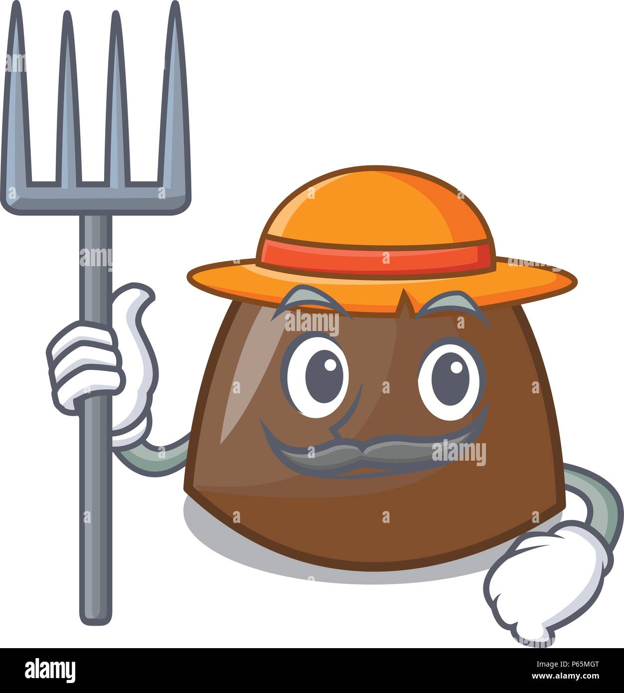 Farmer chocolate candies character cartoon Stock Vector Image & Art - Alamy