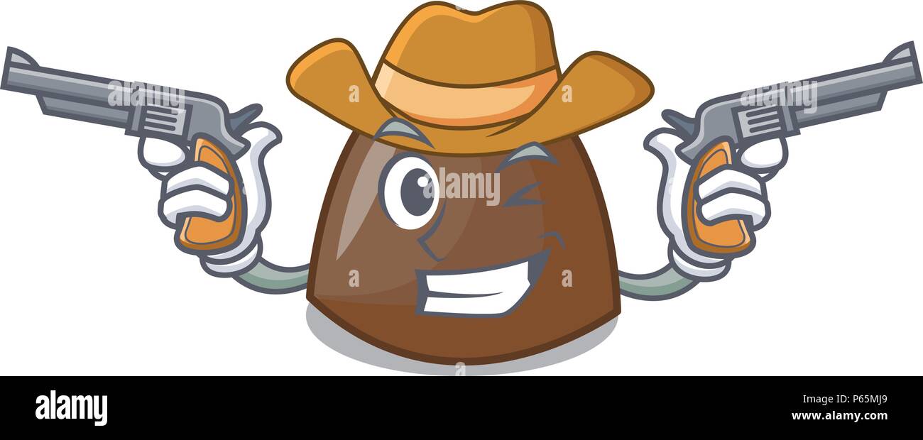 Cowboy chocolate candies character cartoon Stock Vector Image & Art - Alamy