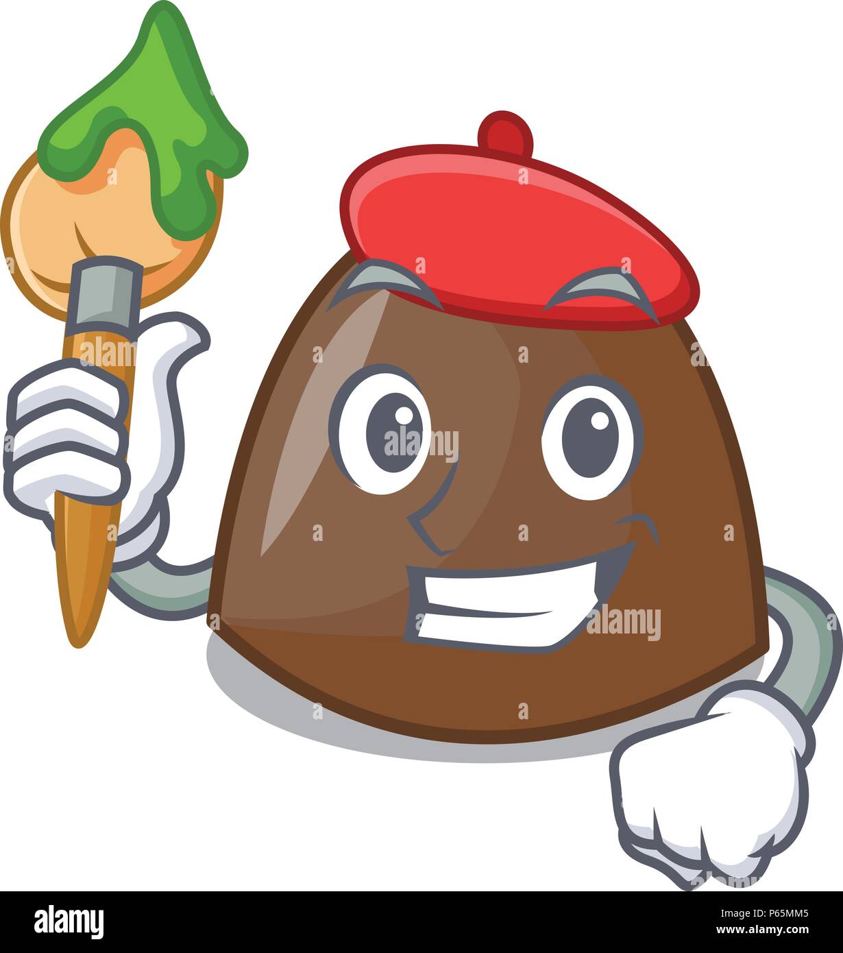 Artist chocolate candies character cartoon Stock Vector Image & Art - Alamy