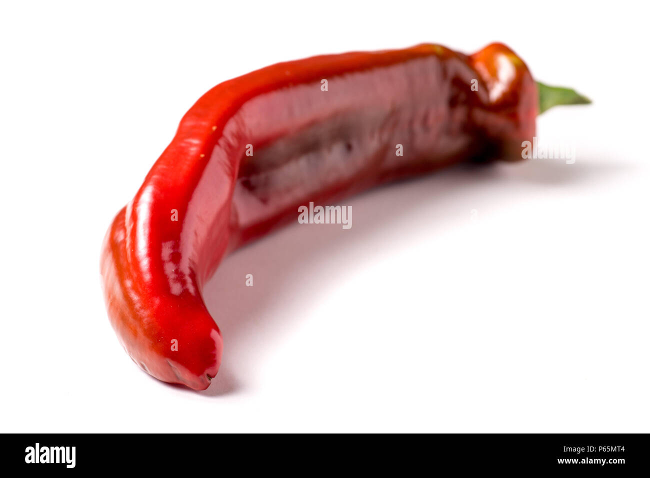 Red organic snack pepper, bellpepper isolated on white background Stock ...