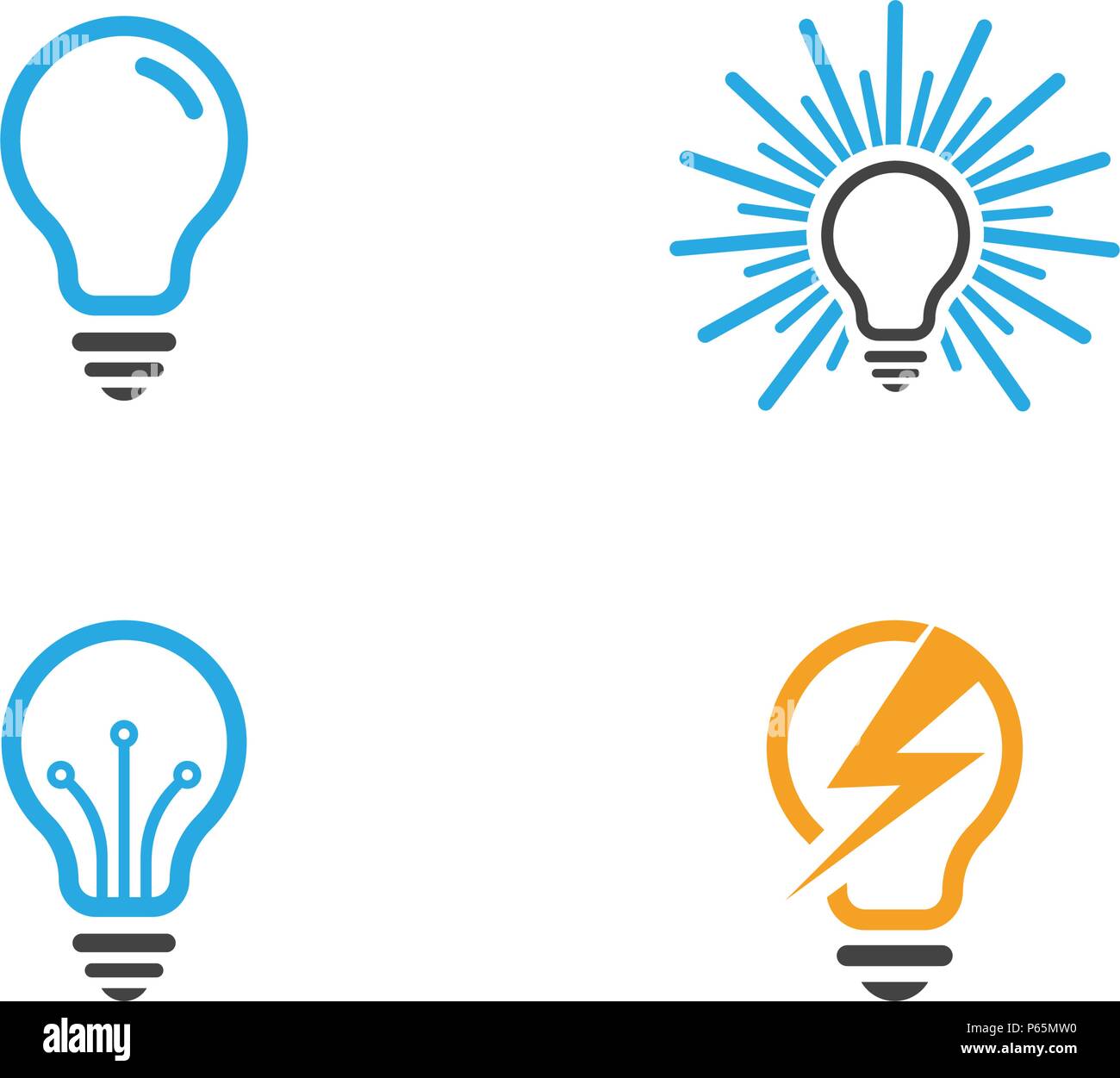 Vector light bulb symbol logo template vector design Stock Vector Image & Art - Alamy