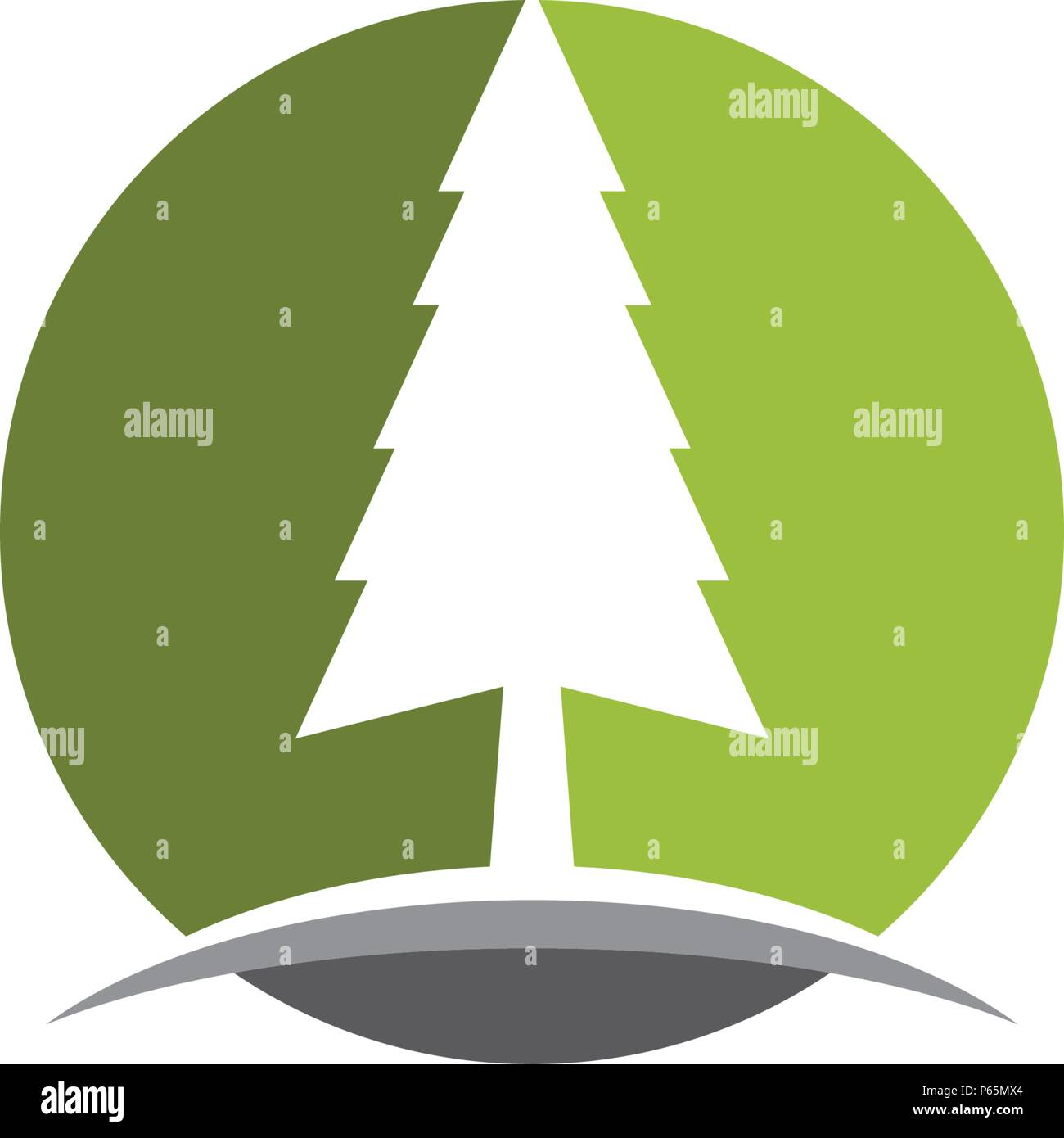 Cedar tree Logo template vector icon illustration design Stock Vector ...