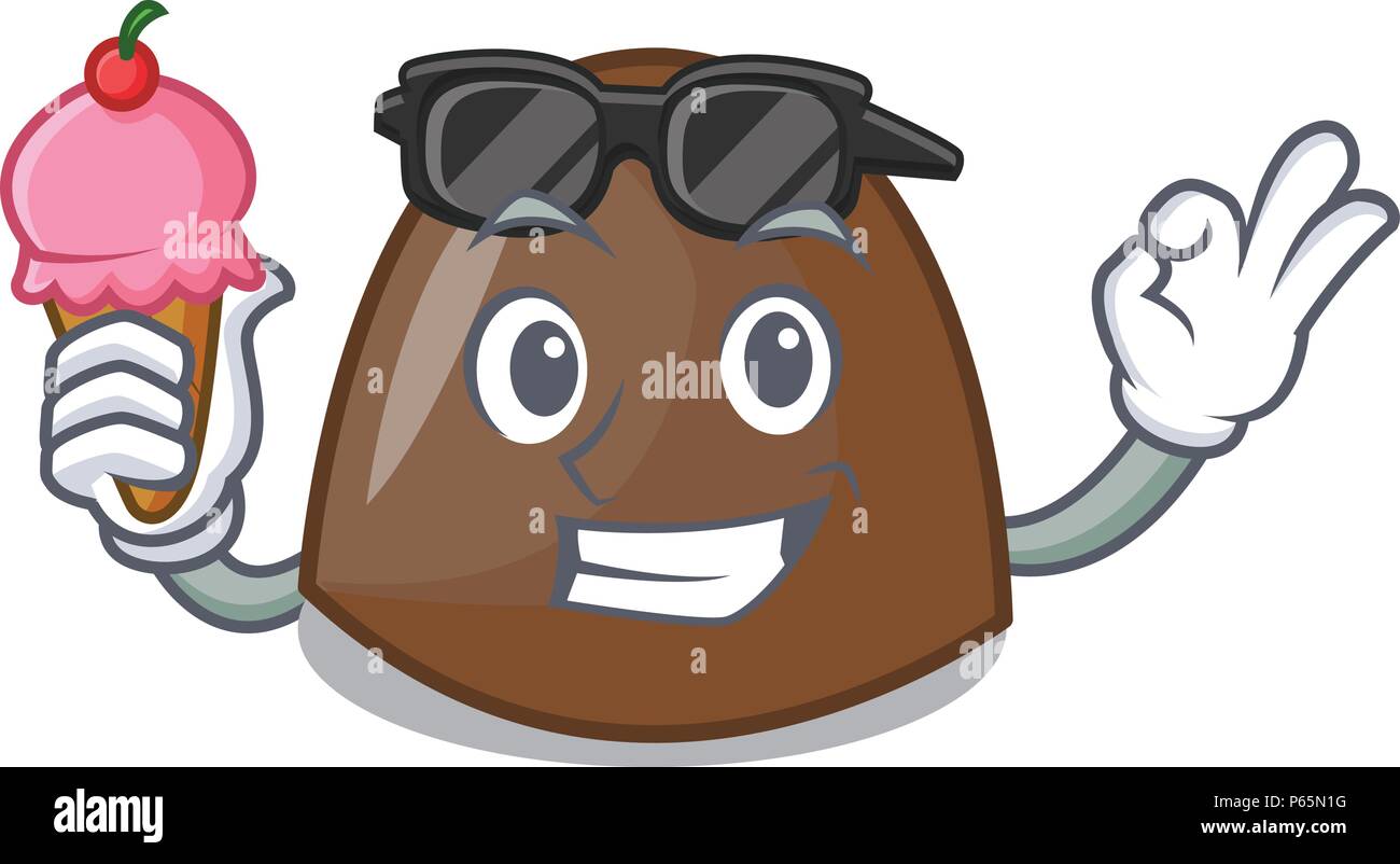 With ice cream chocolate candies character cartoon Stock Vector Image ...