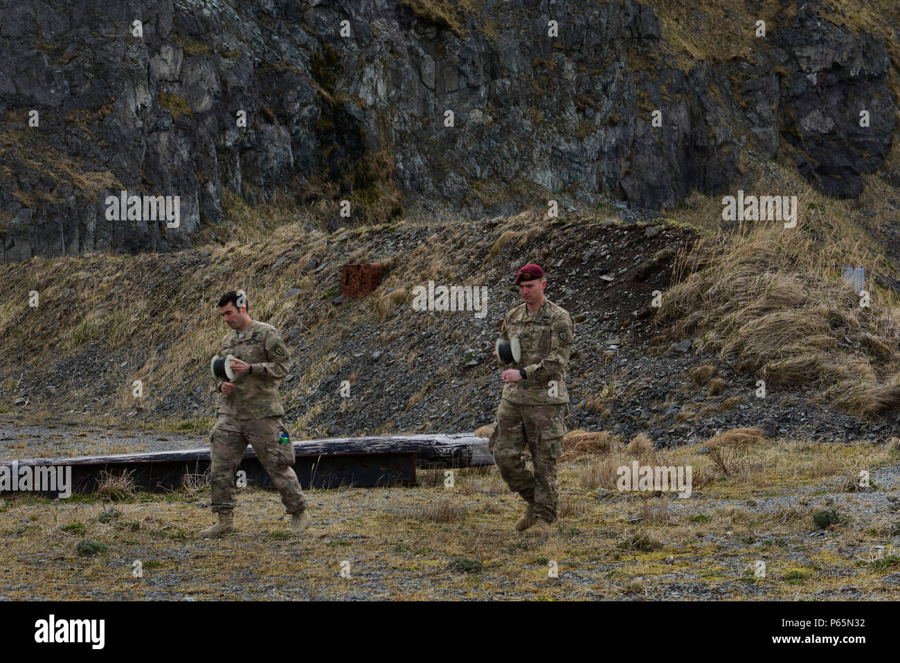 Soldiers of the 716th Explosive Ordnance Disposal Company deployed to Dutch Harbor, Alaska, to ...