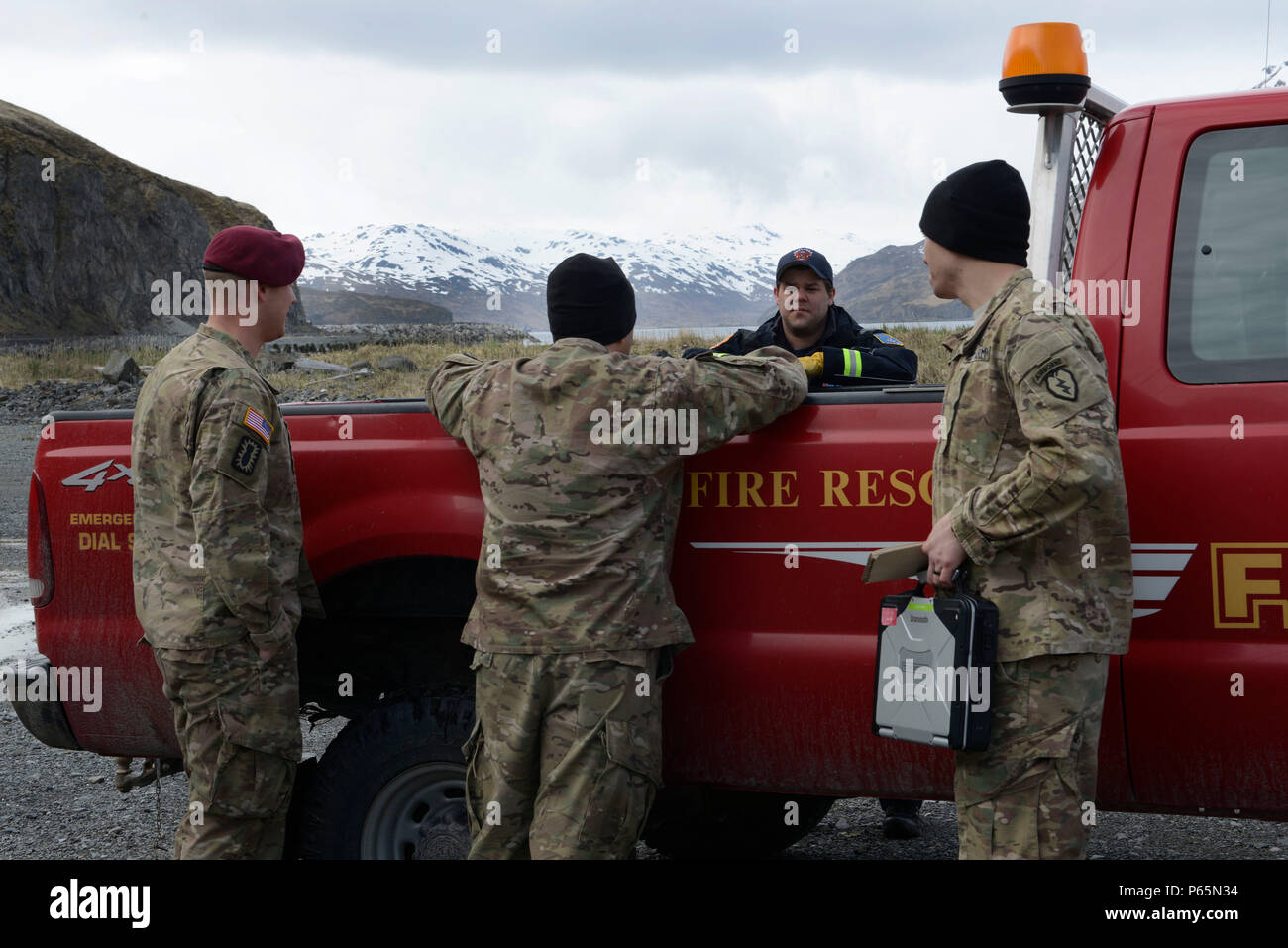 Soldiers of the 716th Explosive Ordnance Disposal Company deployed to Dutch Harbor, Alaska, to ...