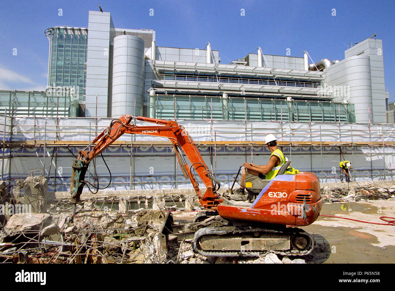 Demolition of a building, City of London Stock Photo - Alamy