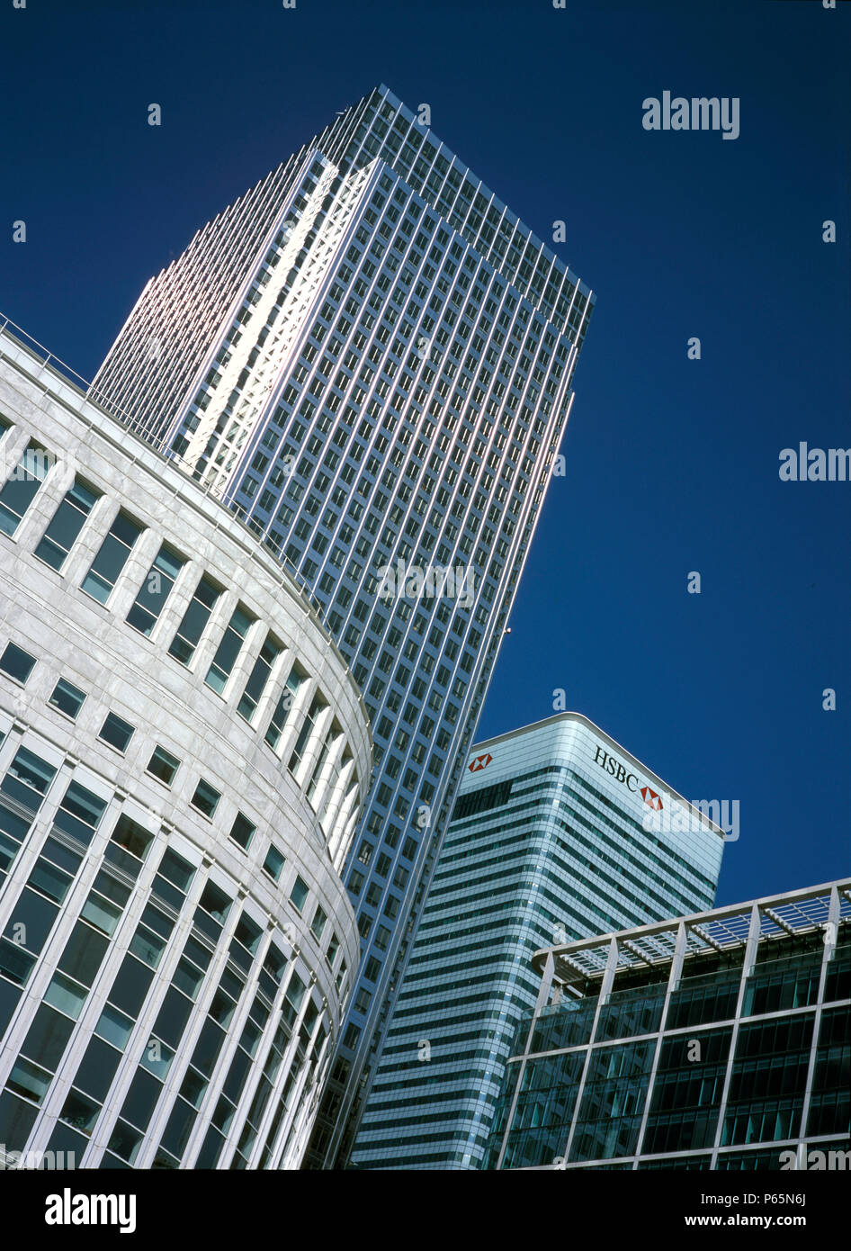 Commercial buildings at Docklands development. London. United Kingdom ...
