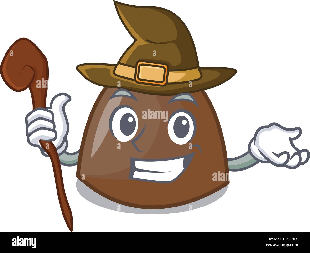 Witch chocolate candies mascot cartoon Stock Vector Image & Art - Alamy