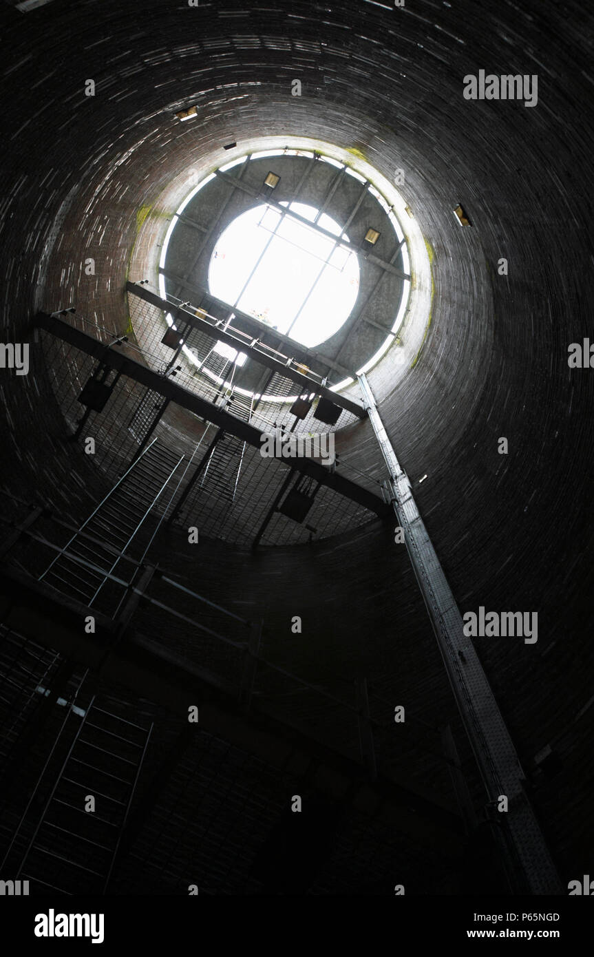 Ladder inside a chimney tower Stock Photo - Alamy