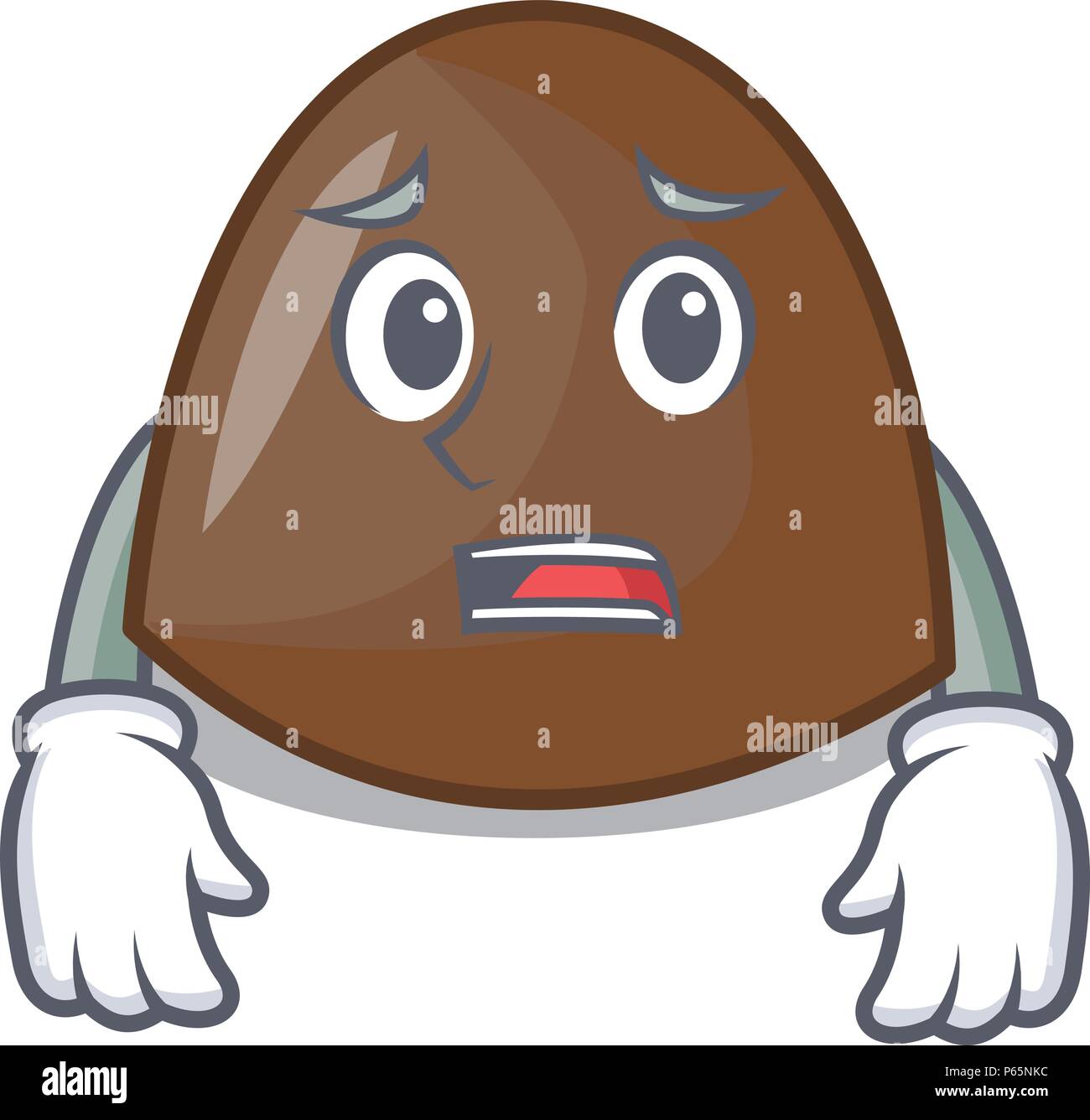 Afraid chocolate candies mascot cartoon Stock Vector Image & Art - Alamy