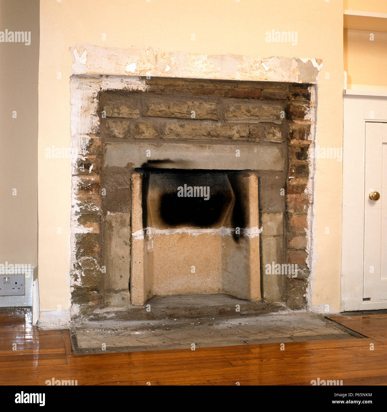 Chimney removed from wall Stock Photo - Alamy
