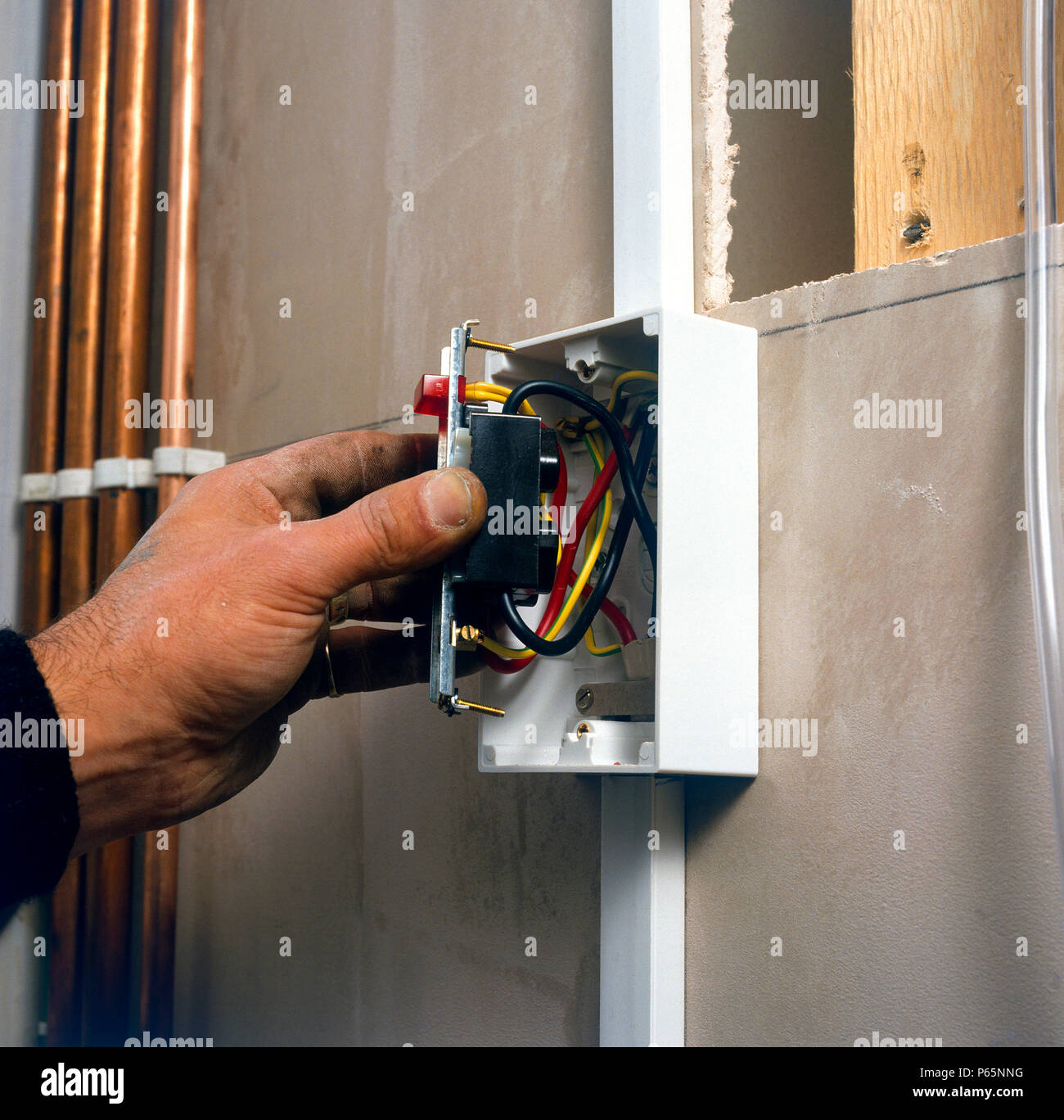 First fix electrics hi-res stock photography and images - Alamy