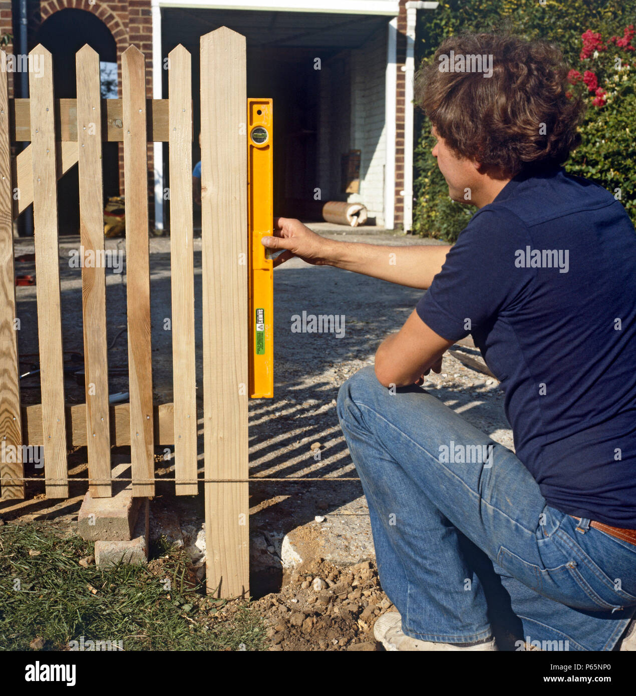 Front gate installation Stock Photo - Alamy