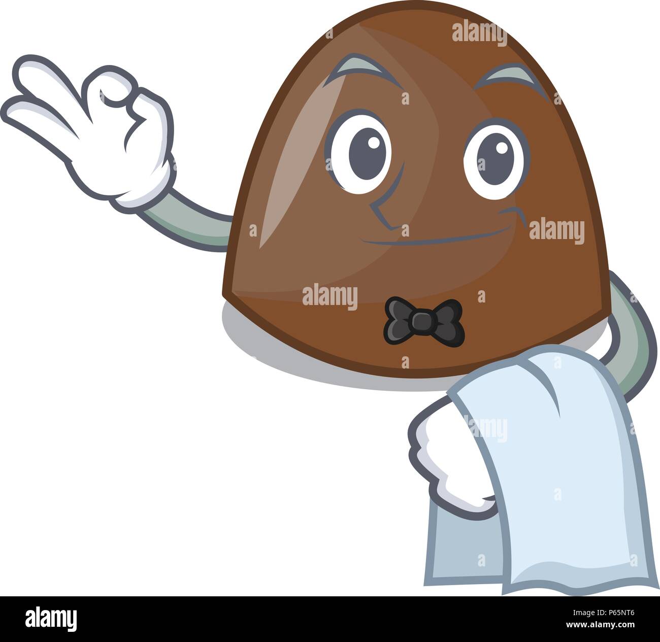 Waiter chocolate candies mascot cartoon Stock Vector Image & Art - Alamy