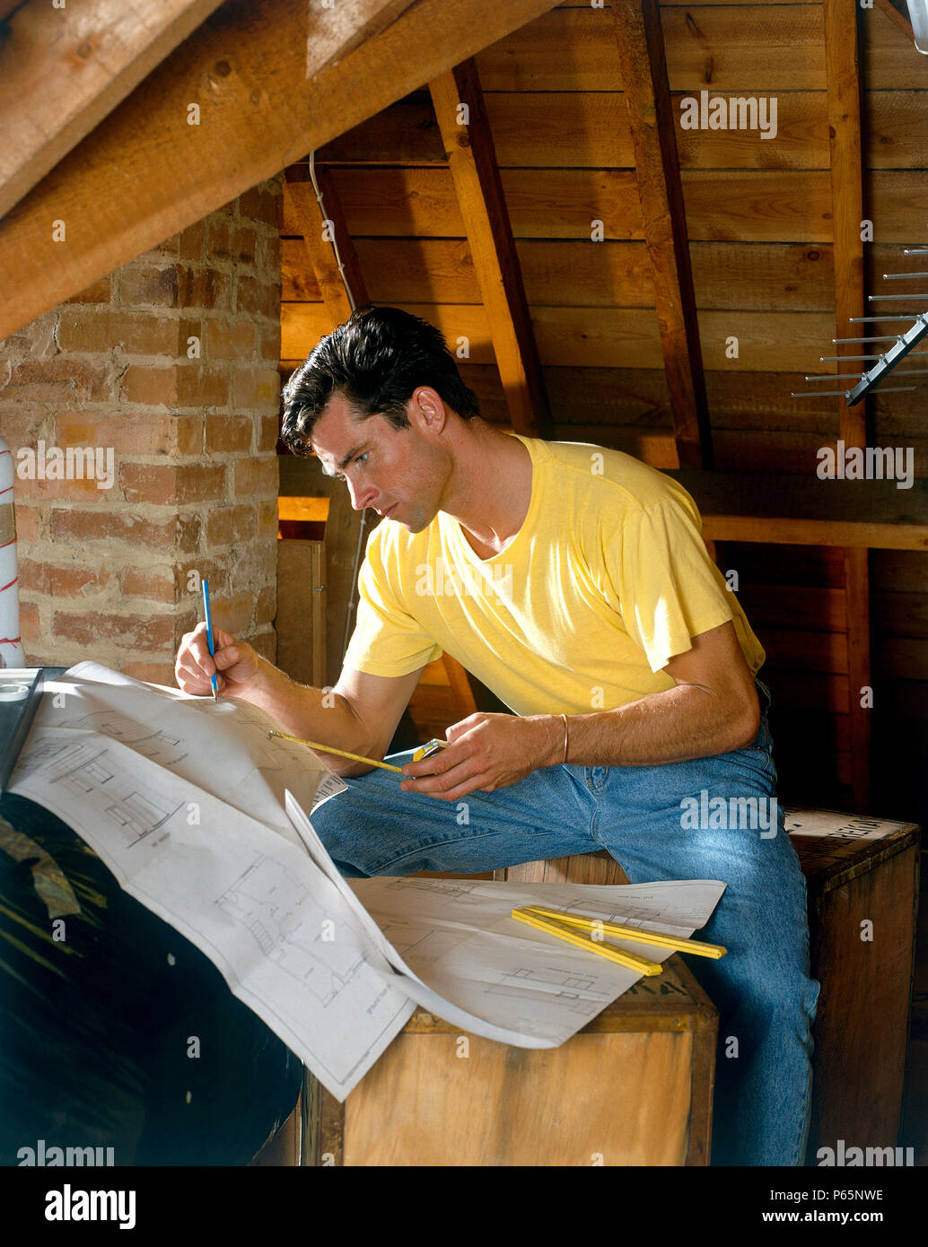 Loft conversion in progress Stock Photo - Alamy