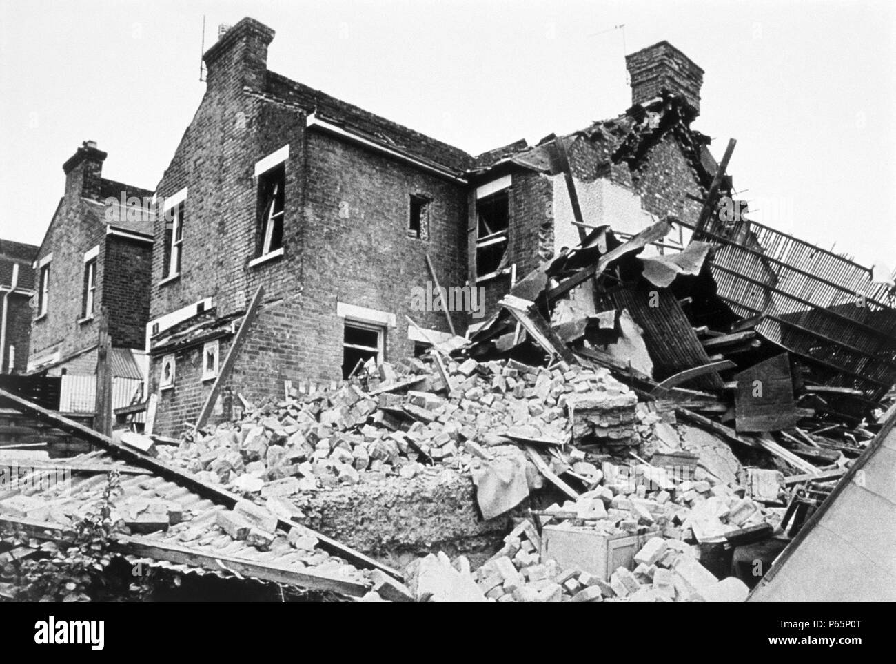 Victorian house destroyed by a gas explosion Stock Photo - Alamy