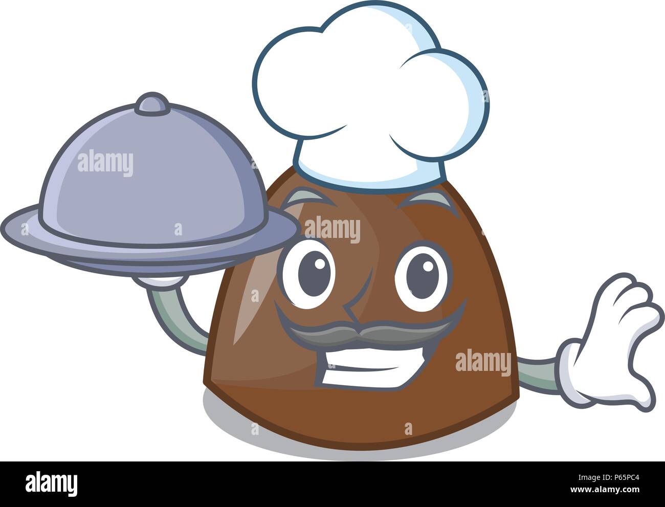 Chef with food chocolate candies mascot cartoon Stock Vector Image ...